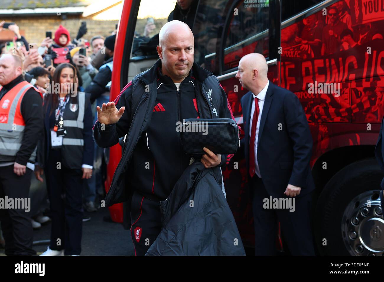 London, England, 4th January 2026. Arne Slot, Manager of Liverpool ...
