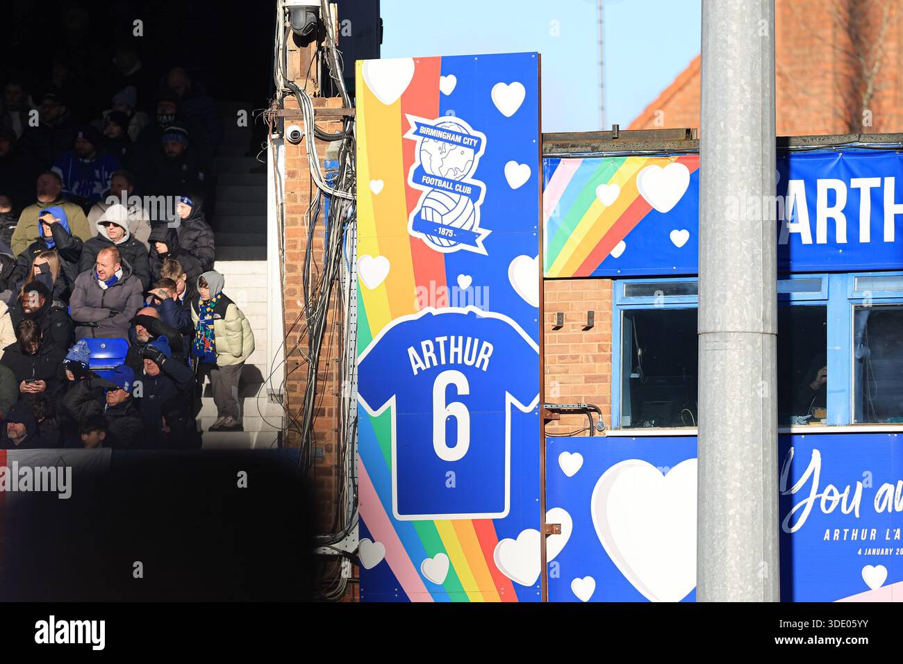 Tribute to a young fan called Arthur during the Sky Bet Championship ...