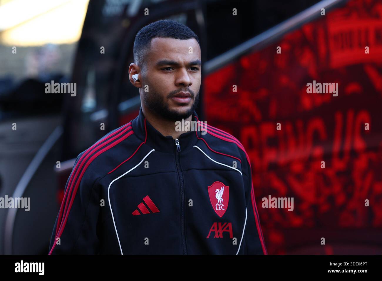 LONDON, UK - 4th Jan 2026: Cody Gakpo of Liverpool arrives ahead of the ...