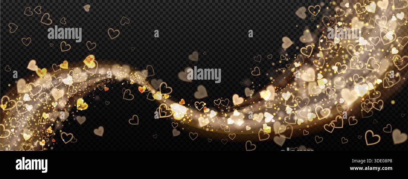Golden bokeh light overlay Stock Vector Images - Alamy