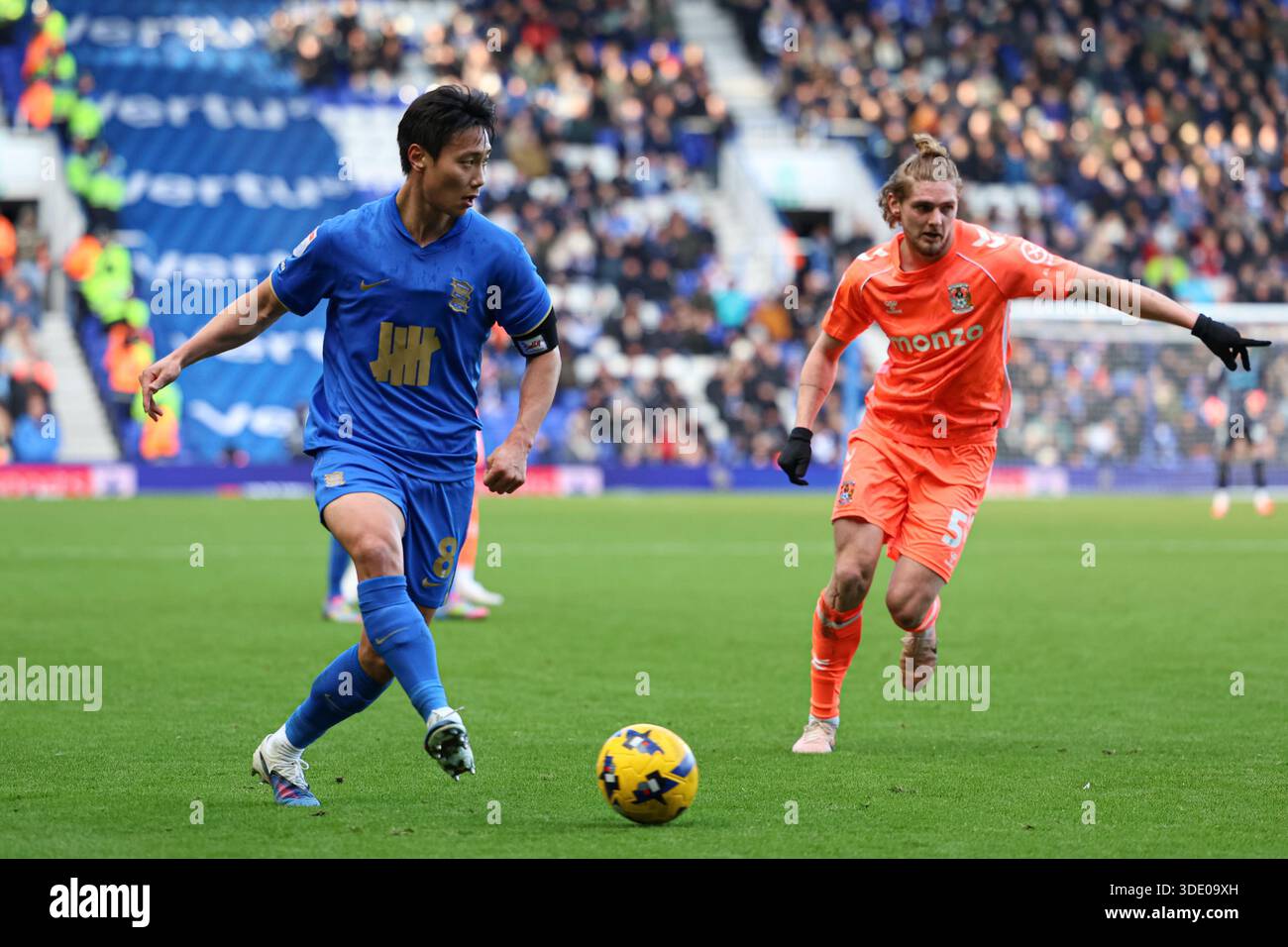 Paik Seung-Ho of Birmingham City with the ball during the Sky Bet ...