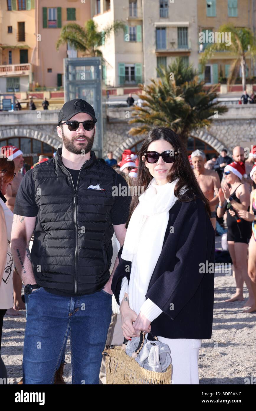 Louis Sarkozy and his wife Nathali at Sablettes beach for the New Year ...