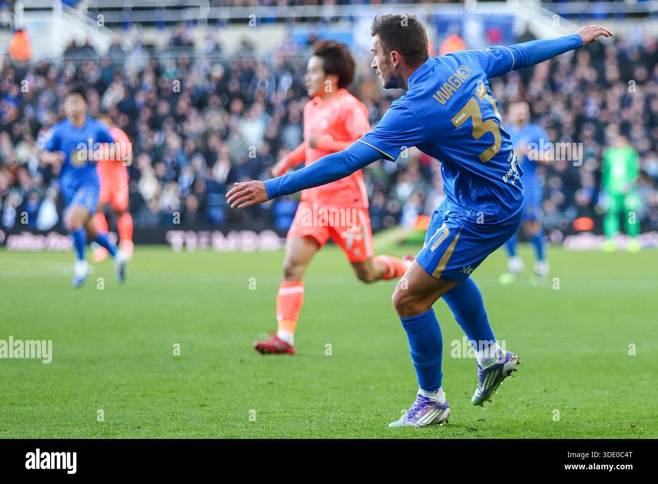 31, Kai Wagner of Birmingham City in action during the Sky Bet ...