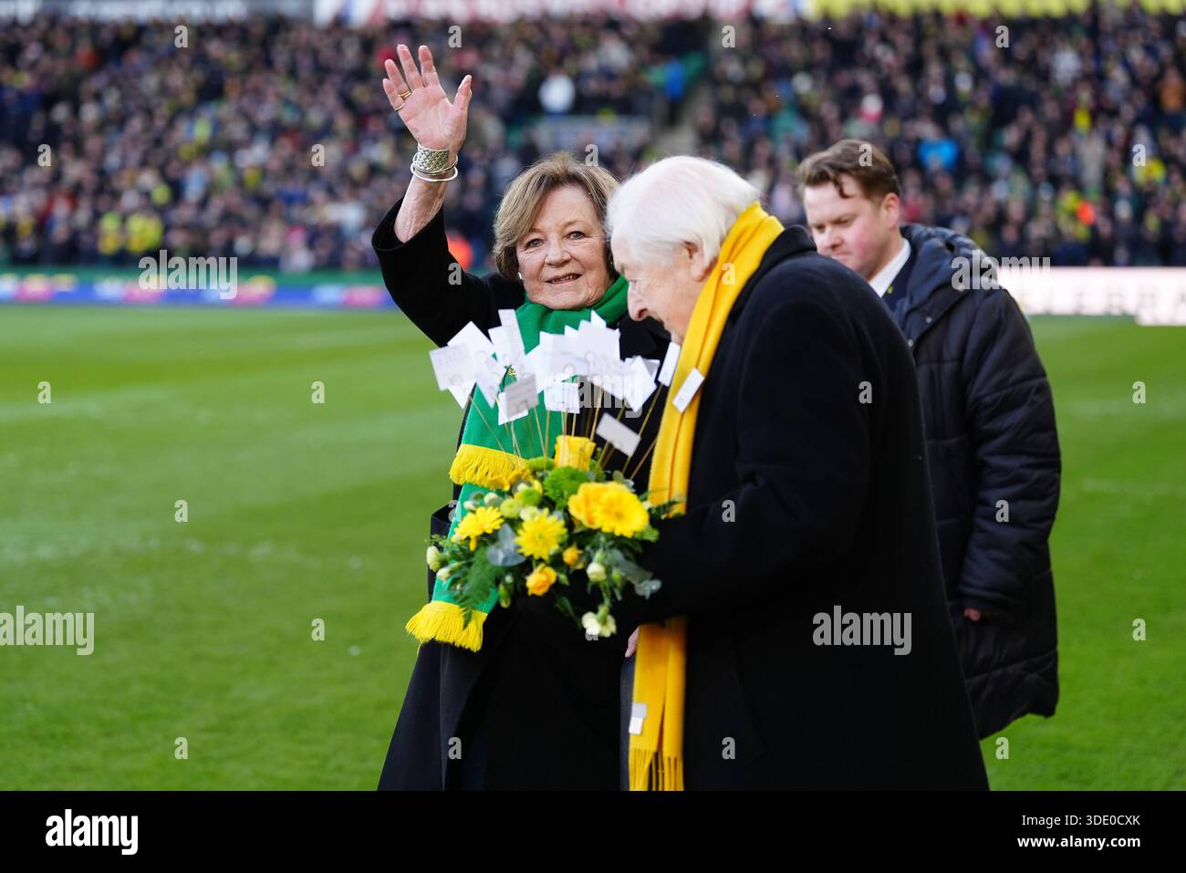 Norwich City joint majority shareholders, Delia Smith and Michael Wynn ...
