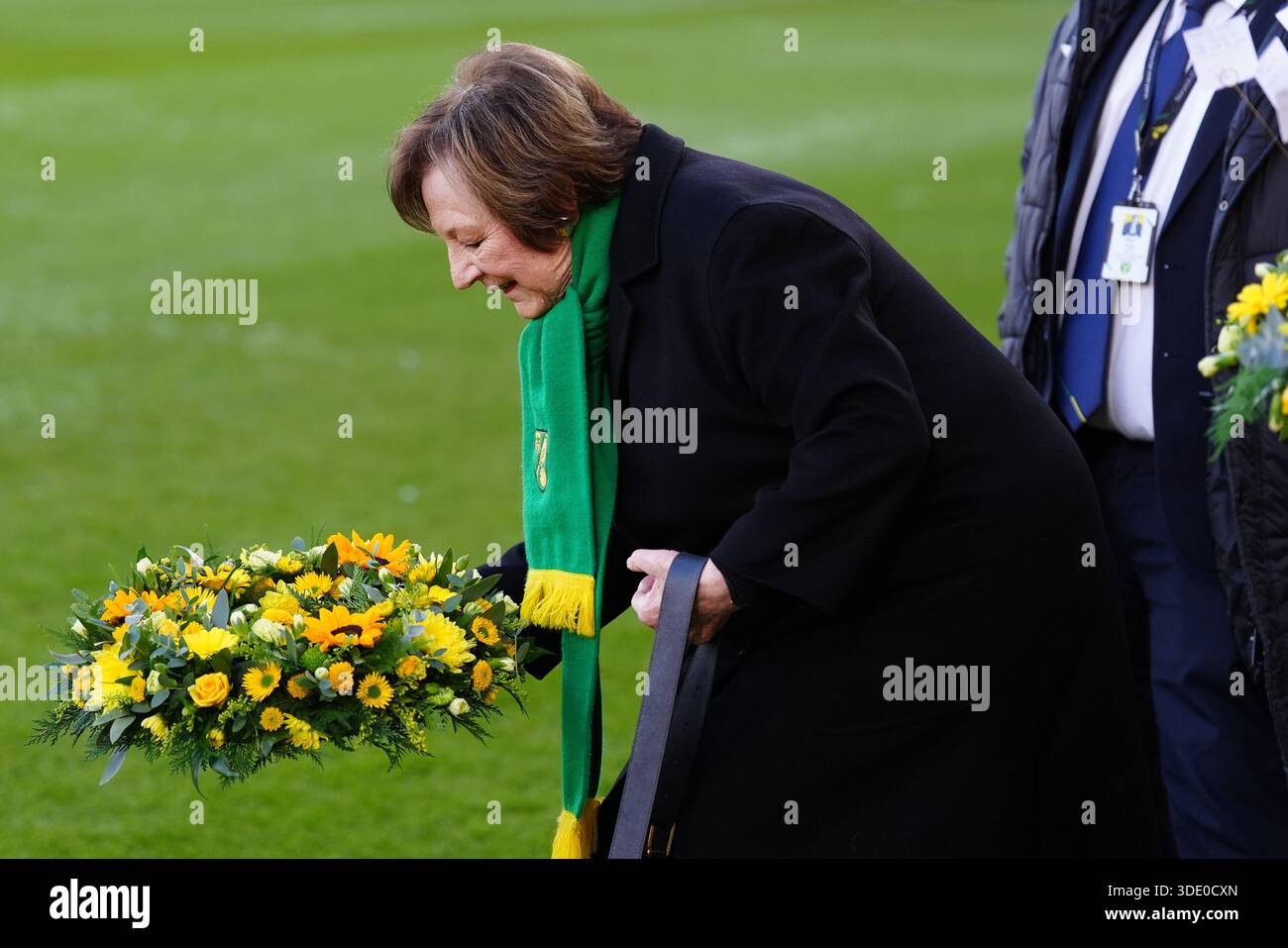 Norwich City joint majority shareholder, Delia Smith lays a wreath ...