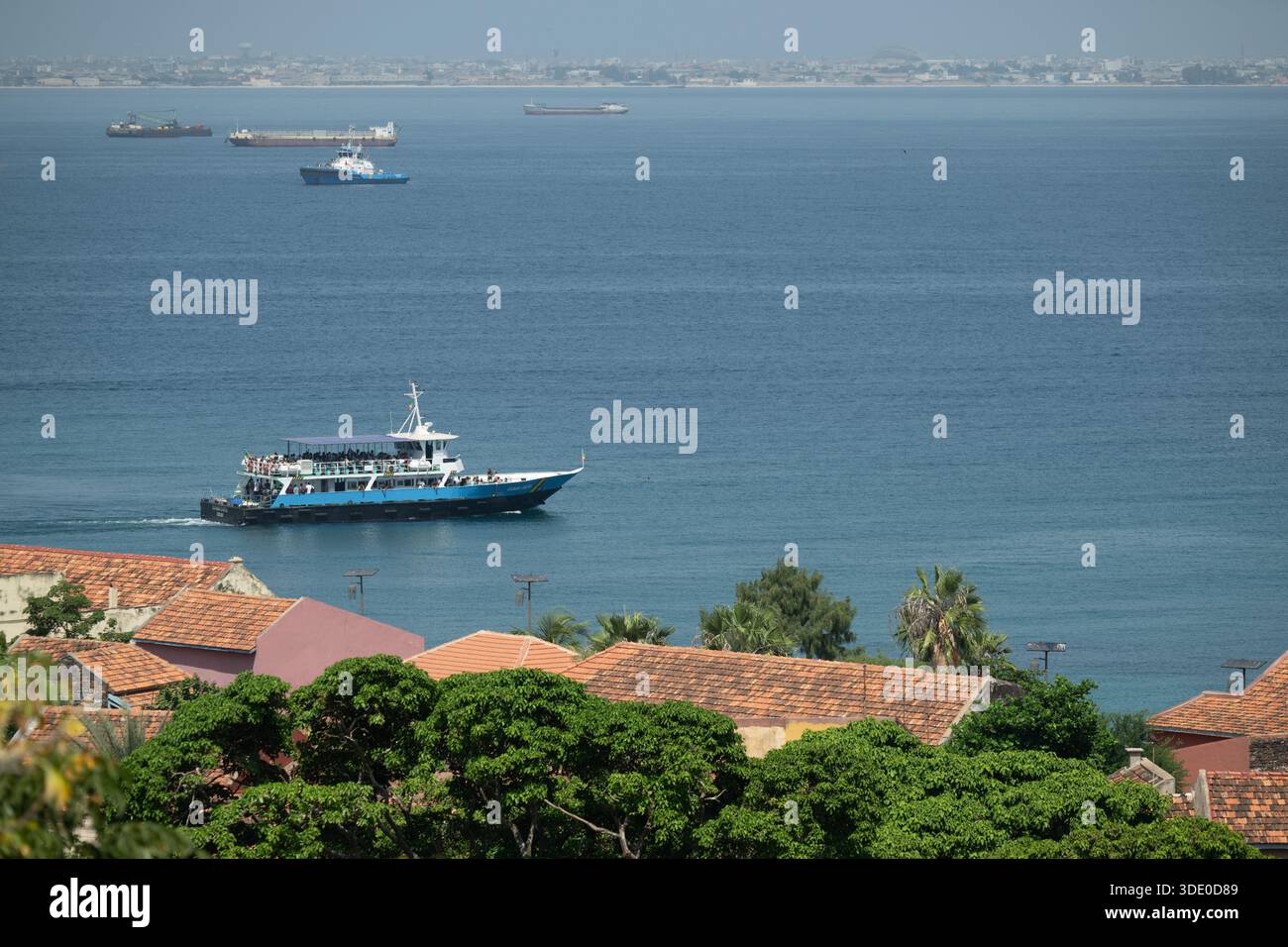 26 October 2025, Senegal, Dakar: The Coumba Castel passenger ferry ...