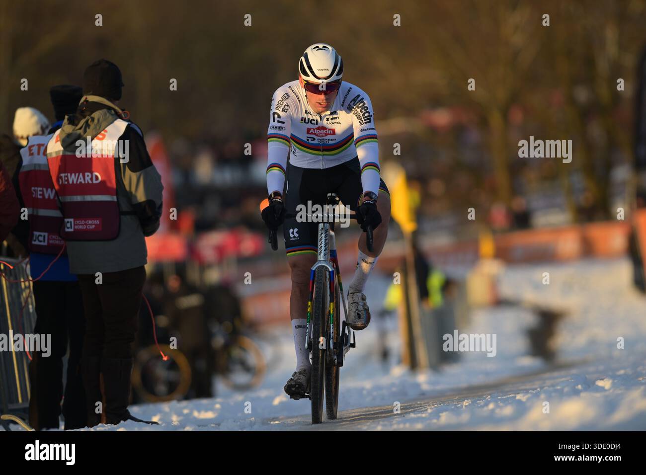 Dutch Mathieu Van Der Poel pictured in action during the men's elite ...