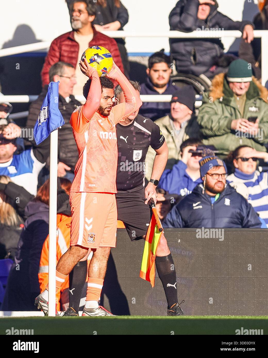 3, Jay Dasilva of Coventry City takes a throw during the Sky Bet ...