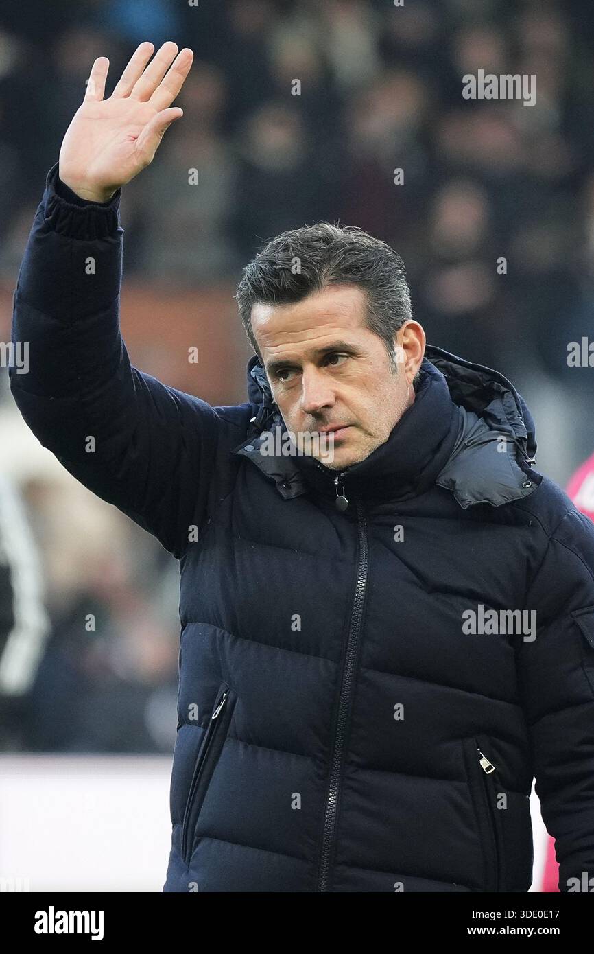 Fulham's head coach Marco Silva waves before the English Premier League ...