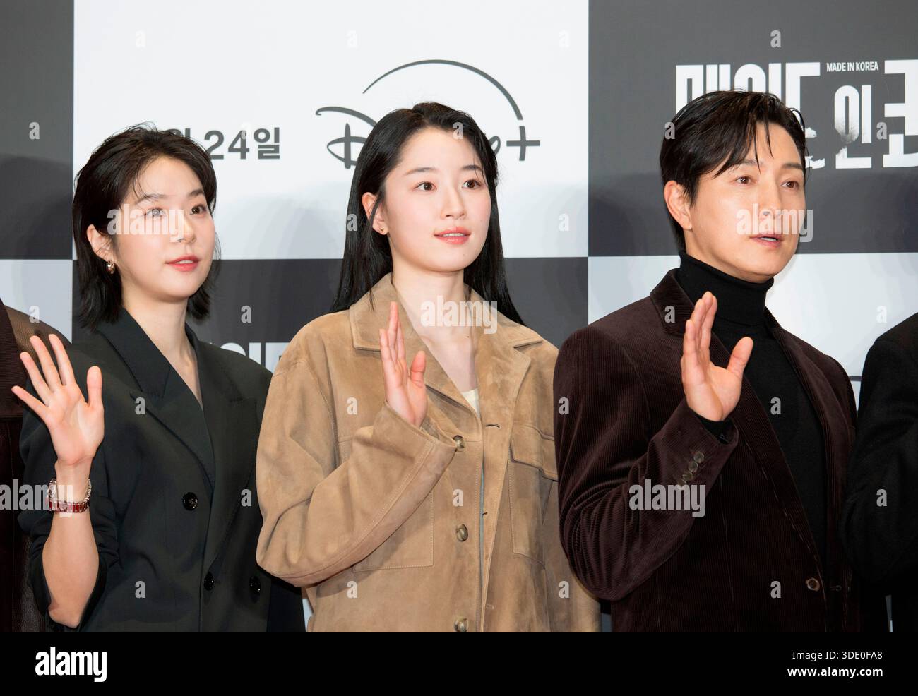 Seo Eun-Soo, Won Ji-An and Jung Sung-Il, Dec 15, 2025 : (L-R) Actors ...