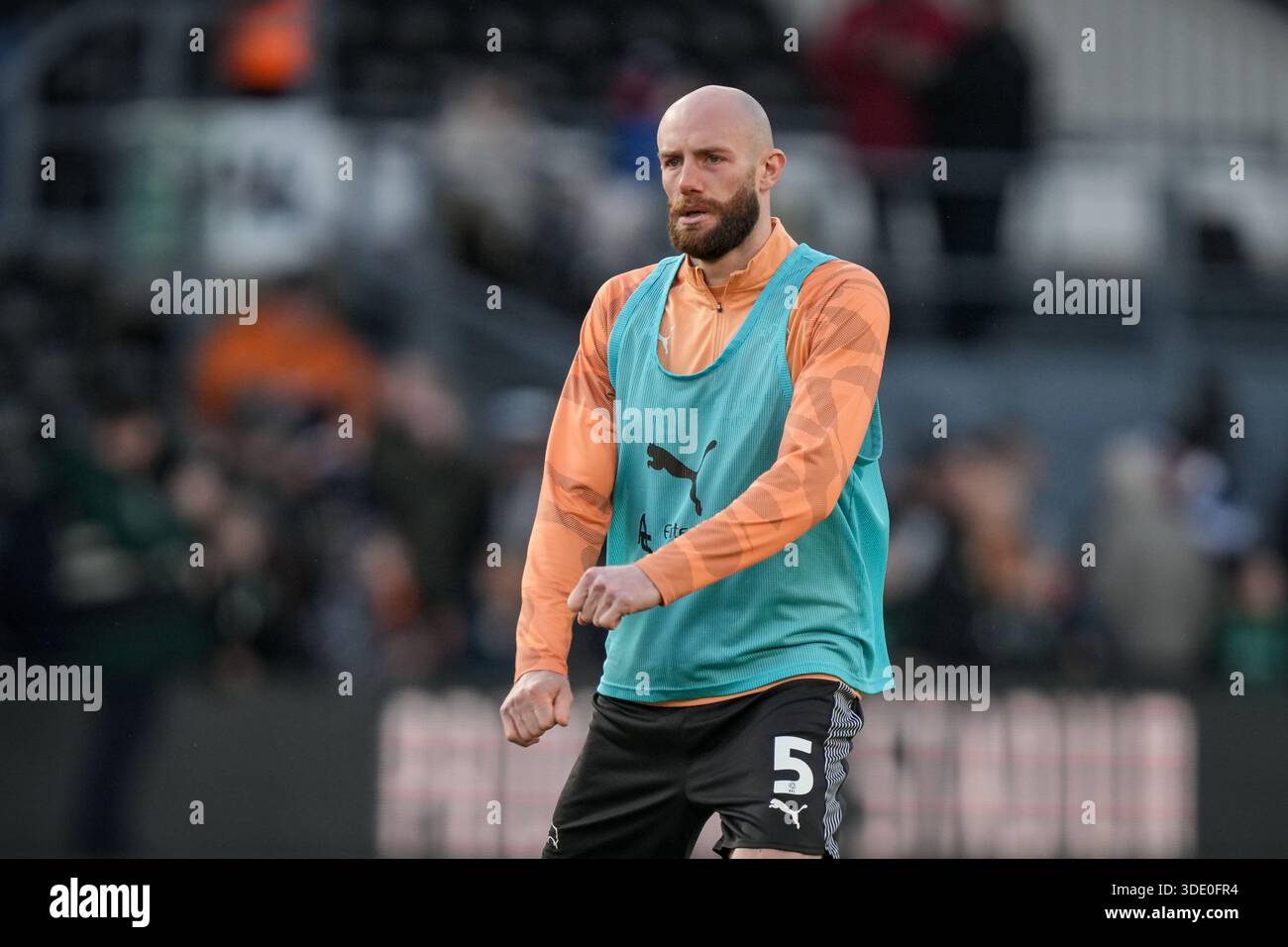 Matthew Clarke of Derby County in the pregame warmup session during the ...