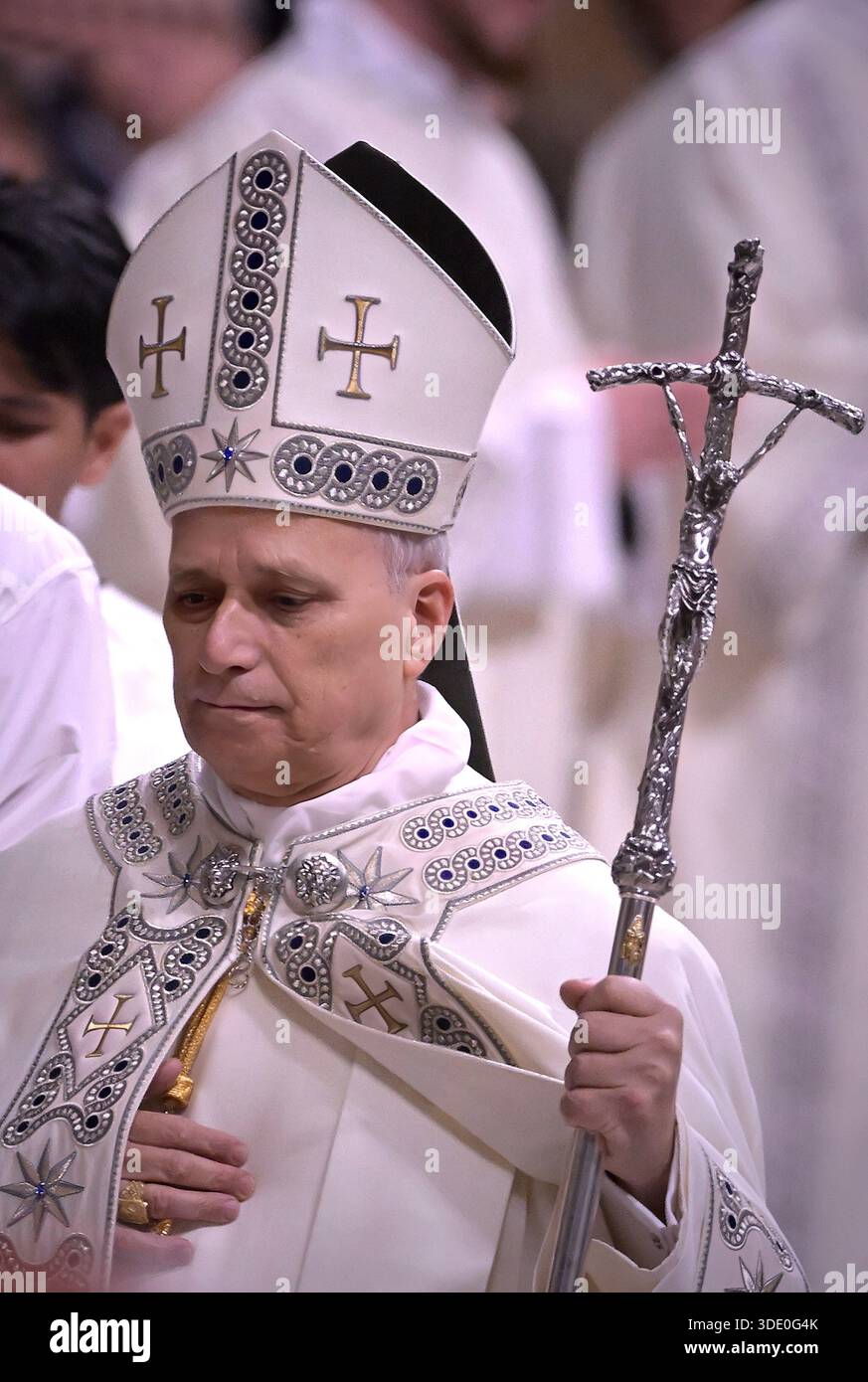 VATICAN CITY, VATICAN - DECEMBER 31: Pope Leo XIV celebrates the ...