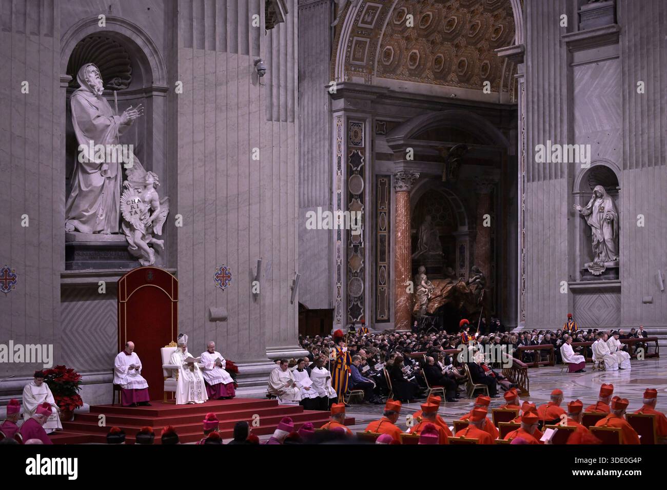 VATICAN CITY, VATICAN - DECEMBER 31: Pope Leo XIV celebrates the ...