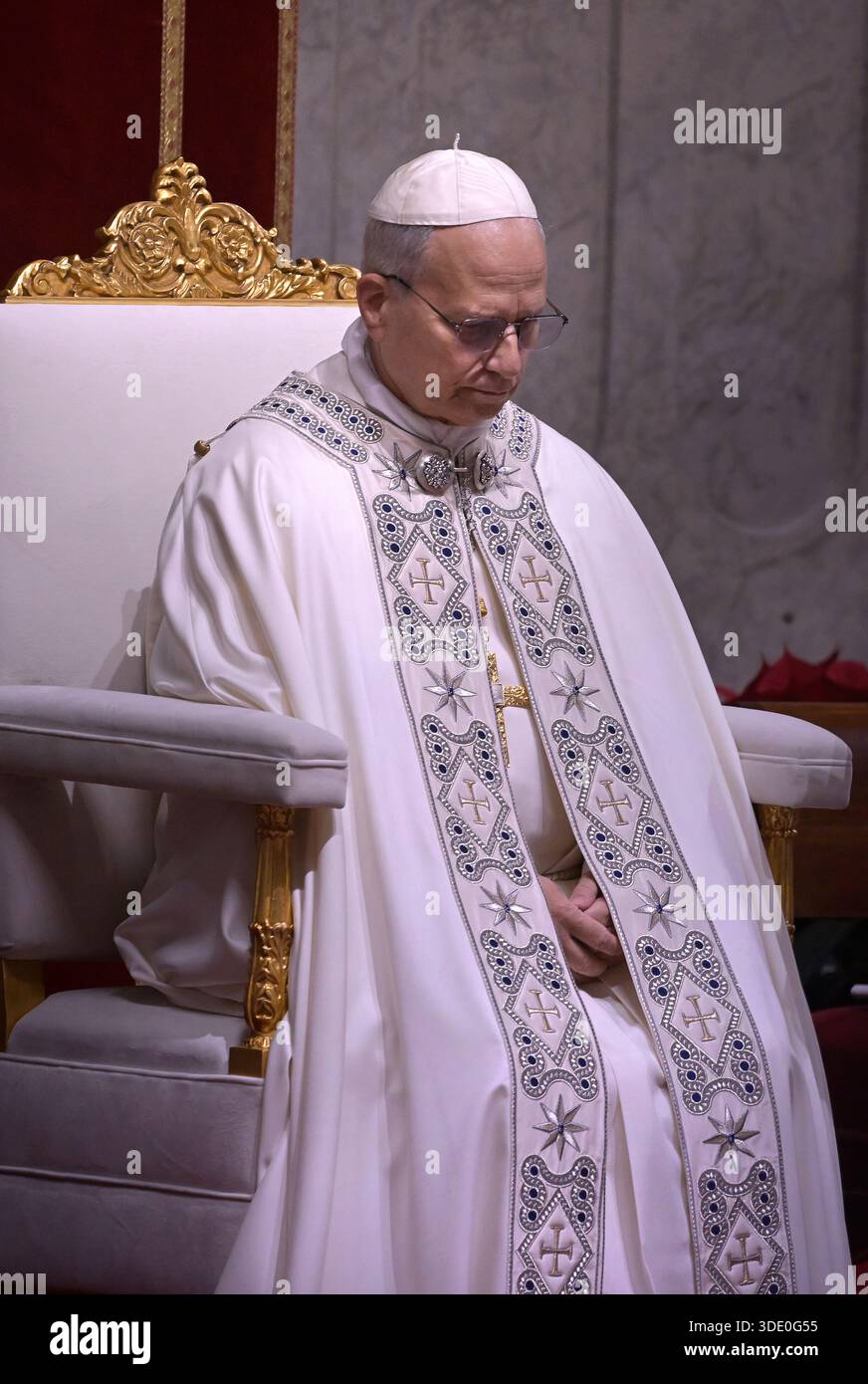 VATICAN CITY, VATICAN - DECEMBER 31: Pope Leo XIV celebrates the ...