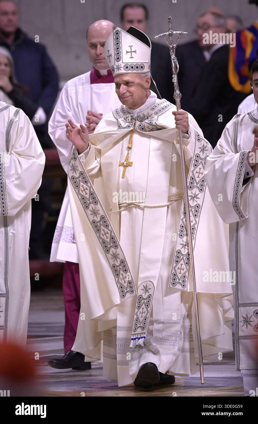 VATICAN CITY, VATICAN - DECEMBER 31: Pope Leo XIV celebrates the ...