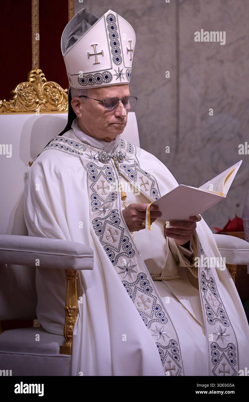 VATICAN CITY, VATICAN - DECEMBER 31: Pope Leo XIV celebrates the ...
