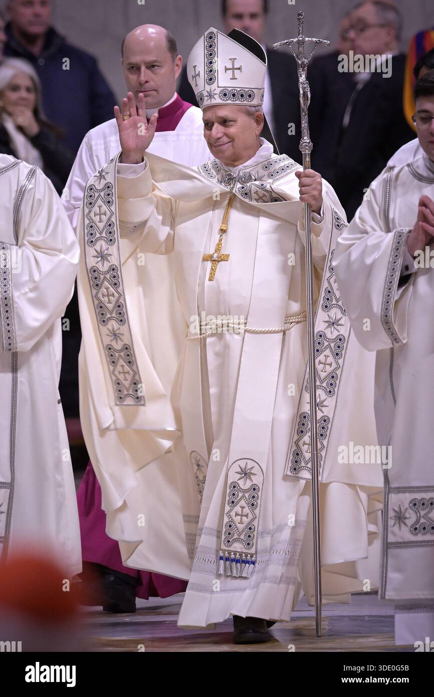 VATICAN CITY, VATICAN - DECEMBER 31: Pope Leo XIV celebrates the ...