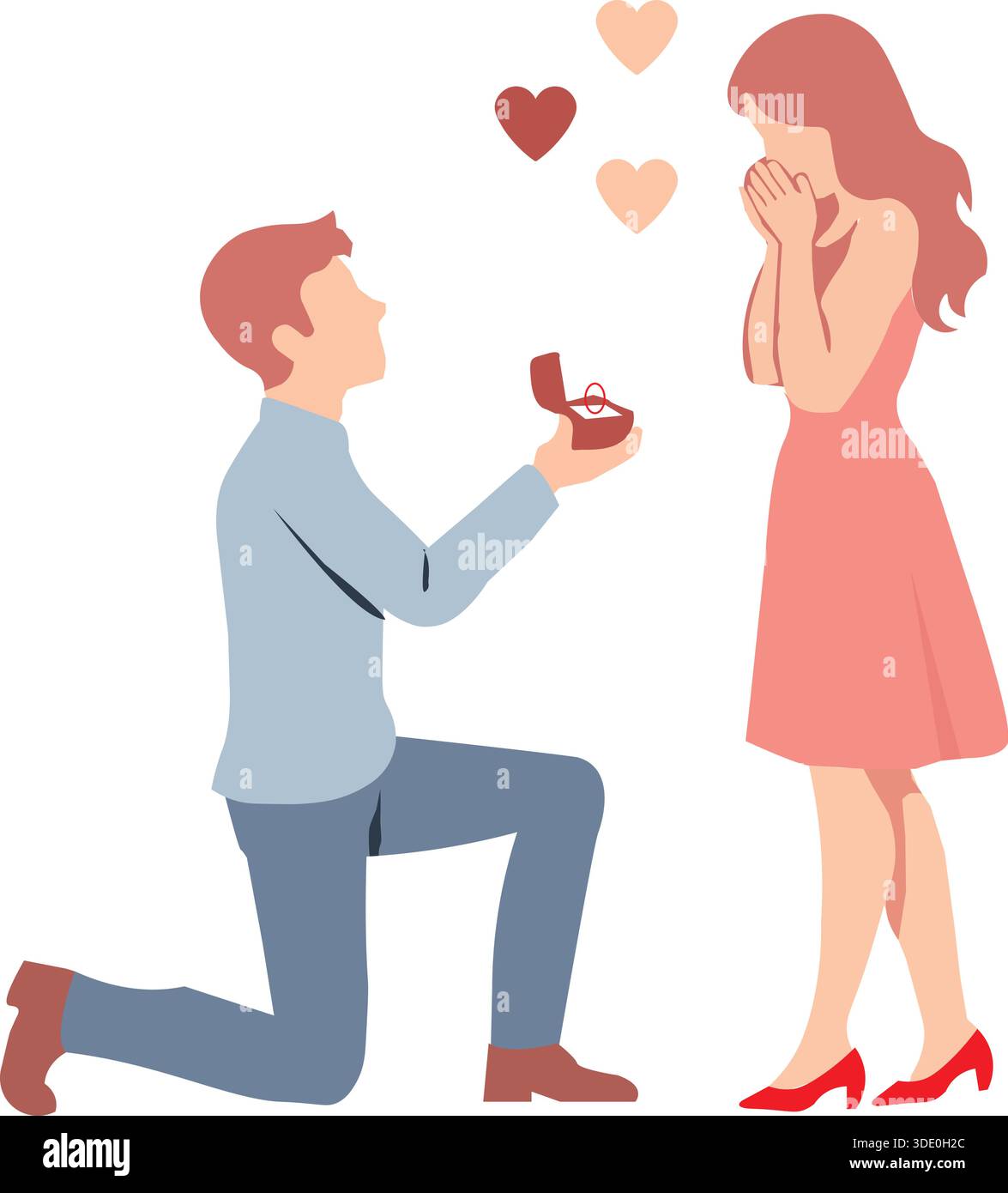 Couple engagement ring in Stock Vector Images - Alamy