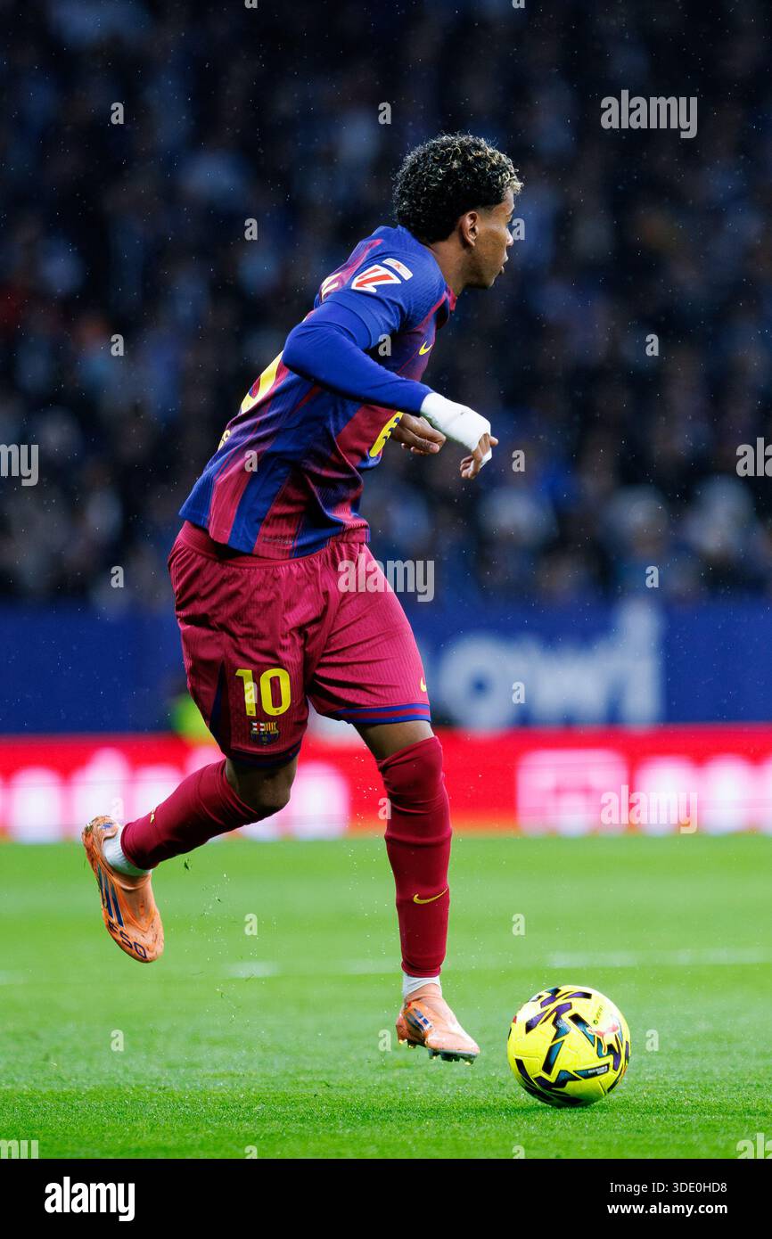 Barcelona, Spain. 3rd January, 2026. Lamine Yamal in action during the ...