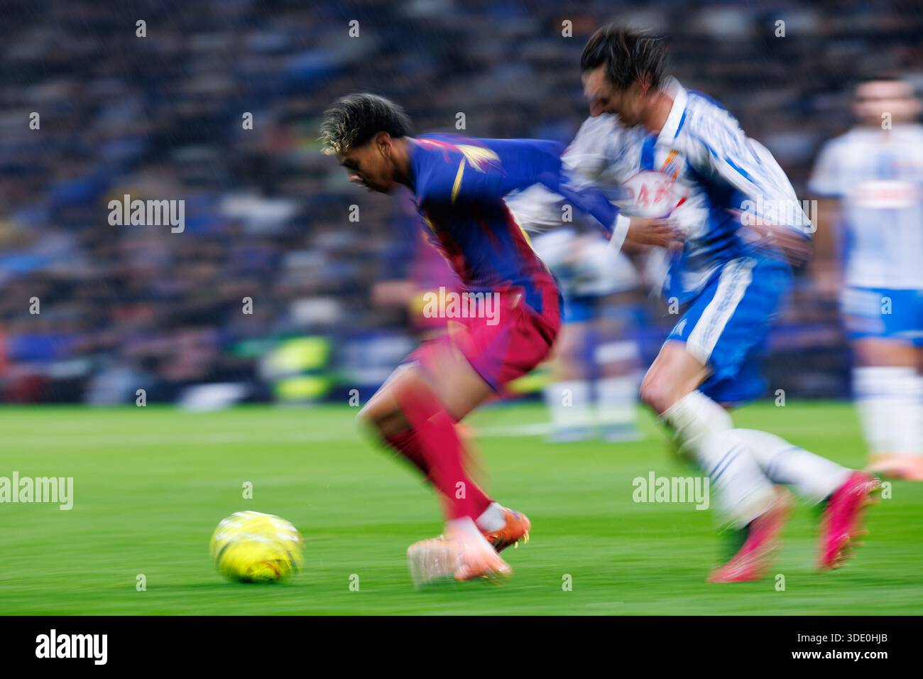 Barcelona, Spain. 3rd January, 2026. Lamine Yamal in action during the ...
