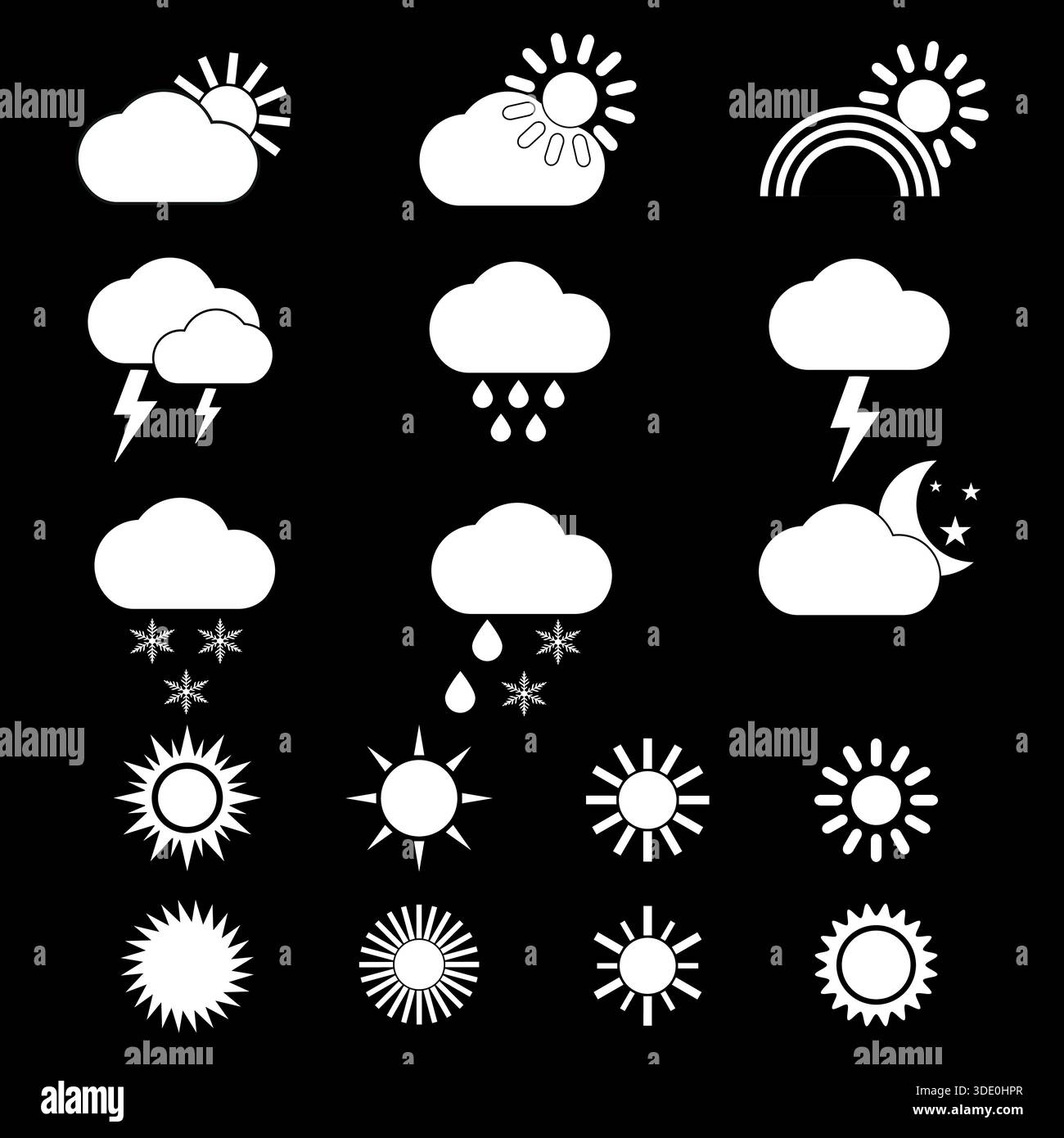 Weather snow rain sun Black and White Stock Photos & Images - Alamy