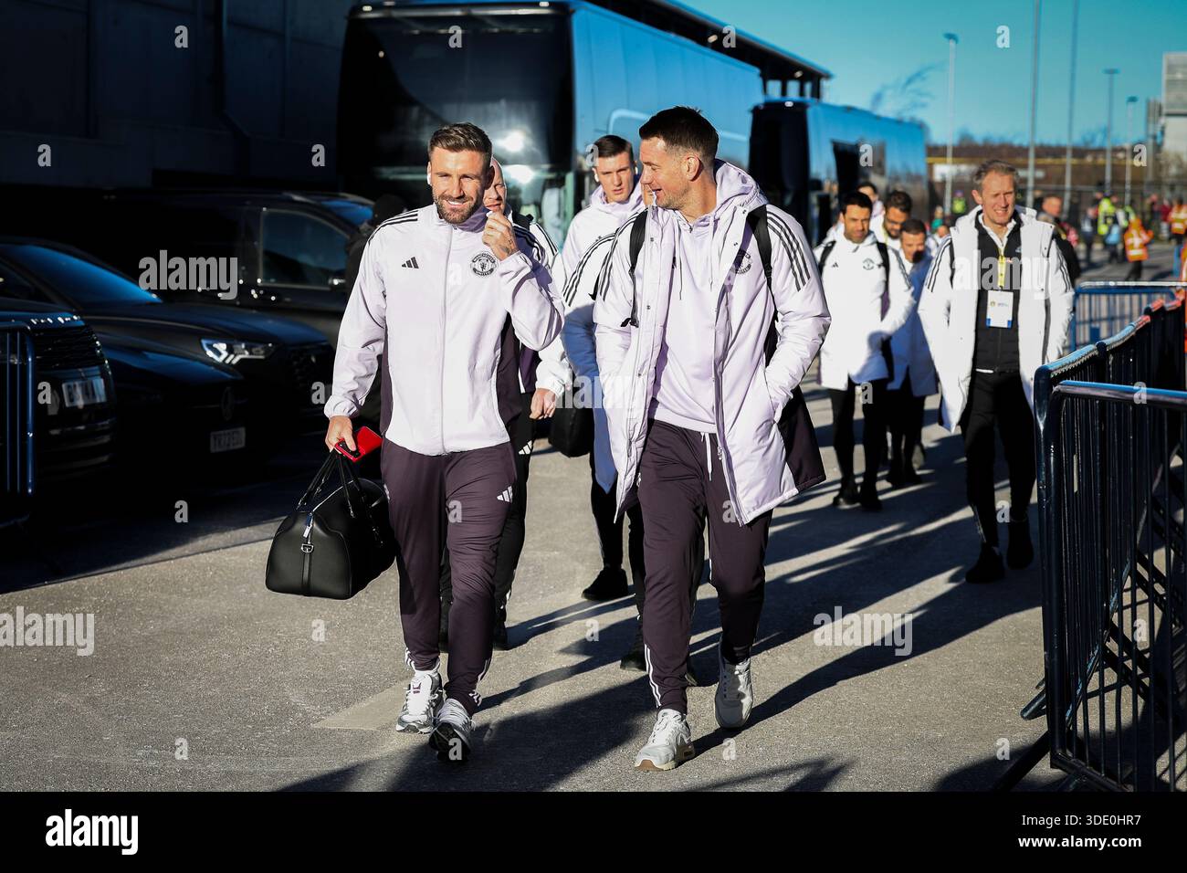 Manchester United defender Luke Shaw (23) and Manchester United ...