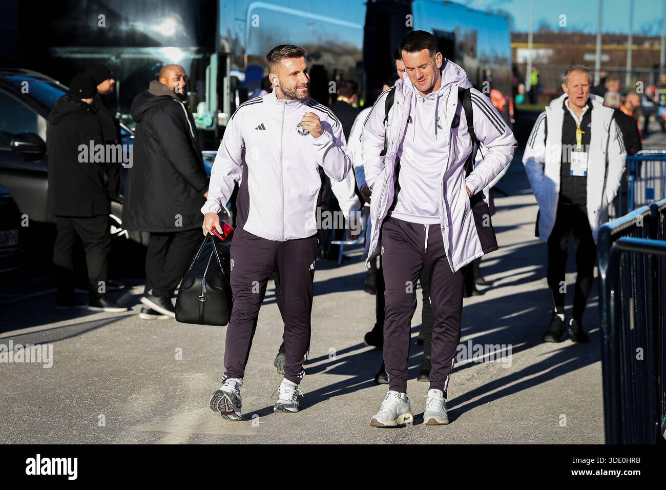 Manchester United defender Luke Shaw (23) and Manchester United ...
