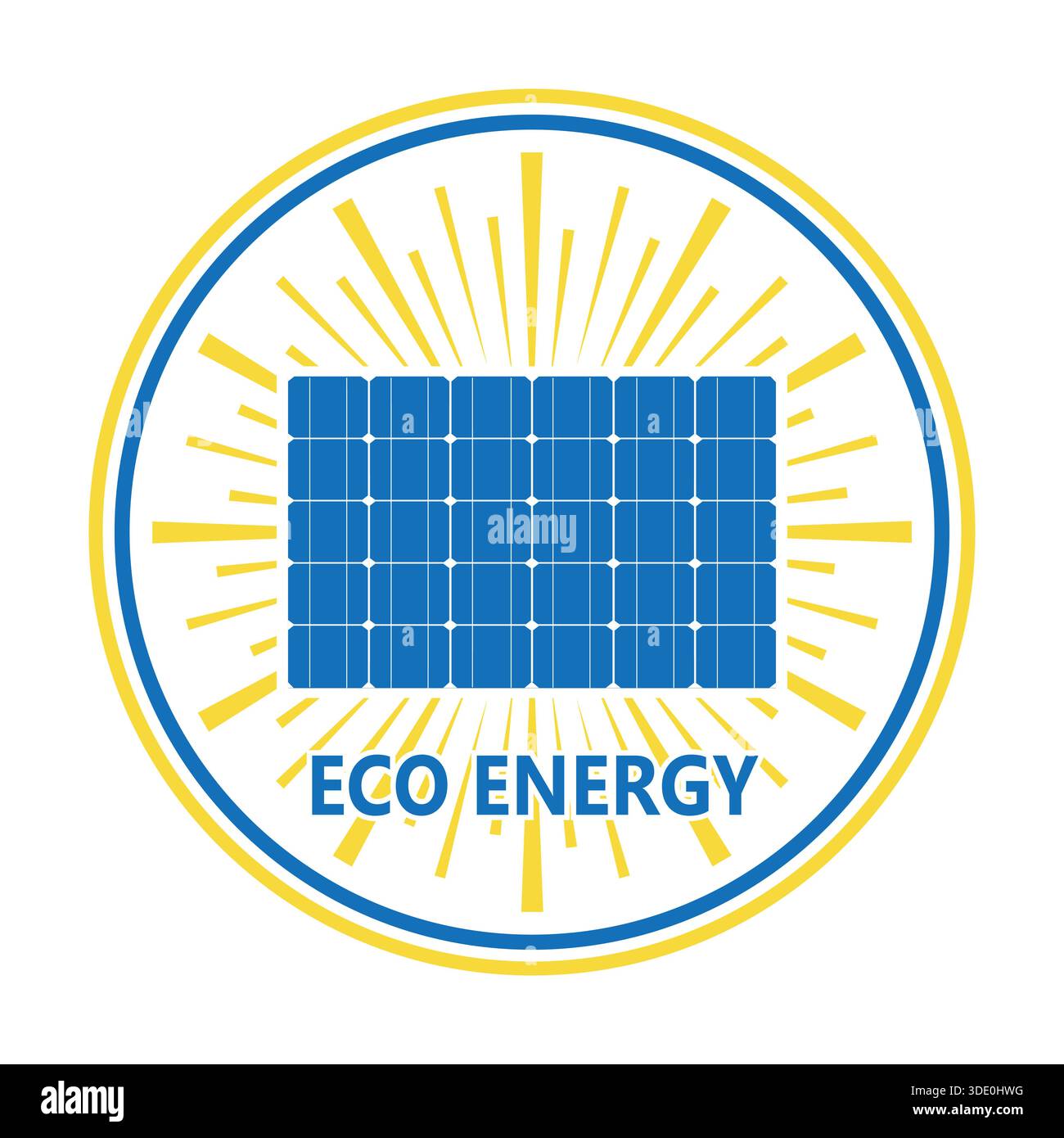 solar energy panel logo on white background Stock Vector Image & Art ...