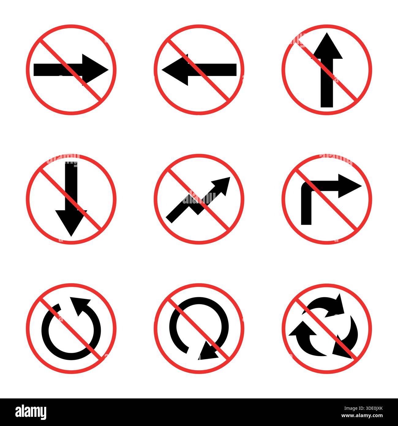 Pointer sign. Click arrow symbol. Prohibited ban stop symbol. Mouse ...