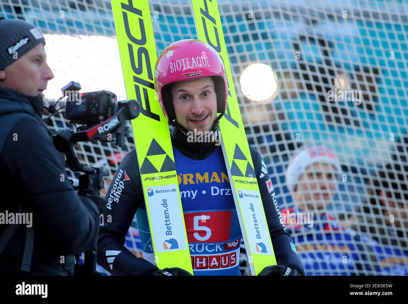 Hoffmann felix ger standing with skis in the runoff hi-res stock ...