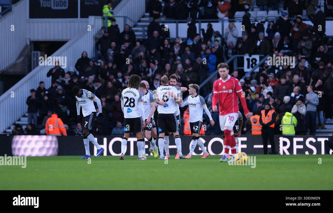 4th January 2026; Pride Park, Derby, Derbyshire, England; EFL ...