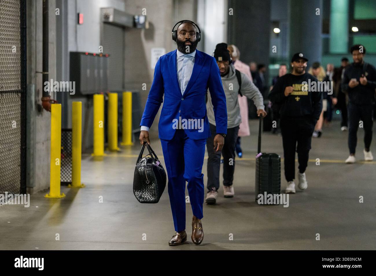 New Orleans Saints linebacker Demario Davis (56) arrives before an NFL ...
