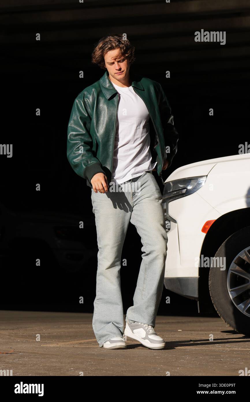 Cincinnati Bengals quarterback Joe Burrow arrives before an NFL ...