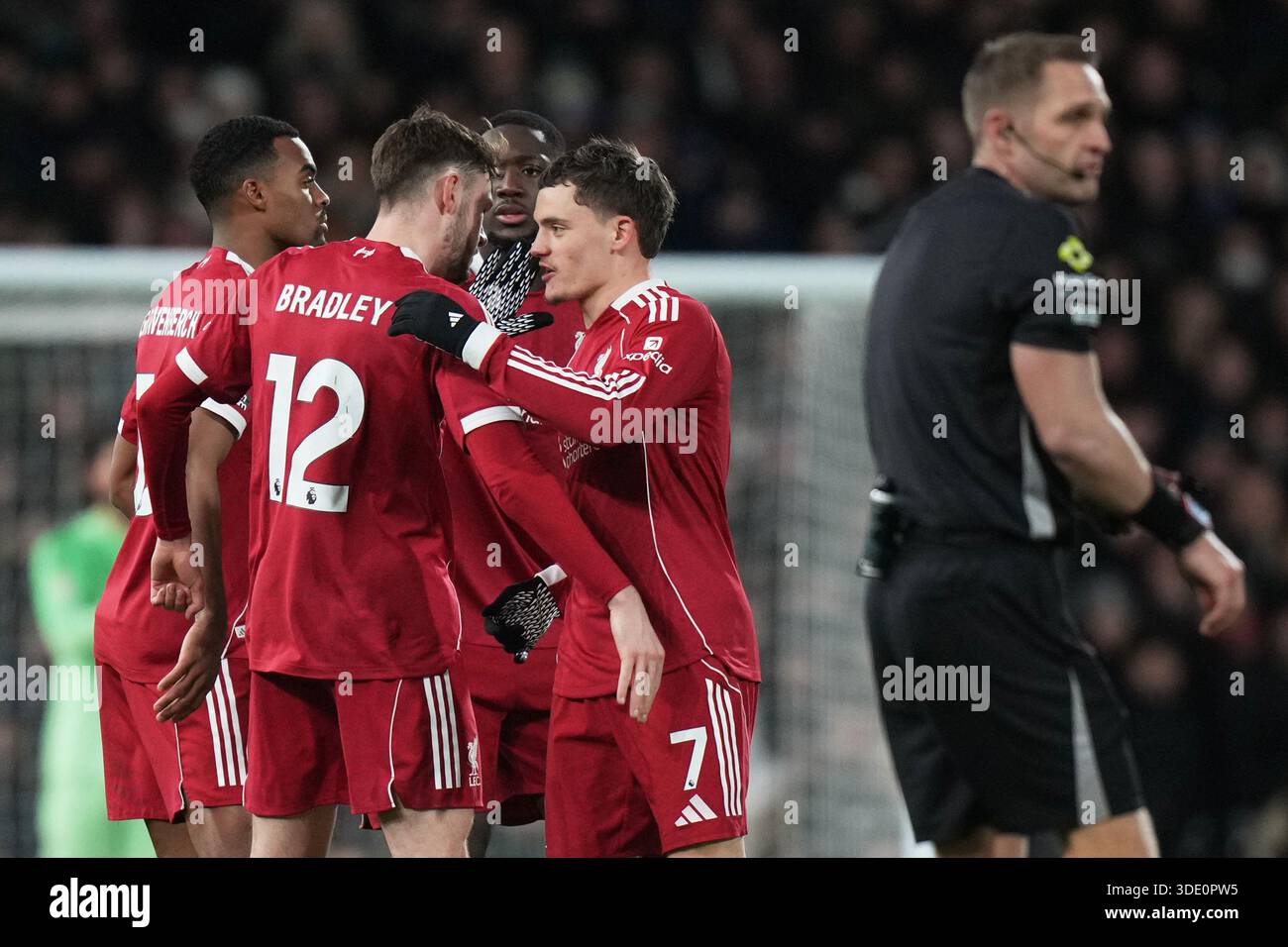 Liverpool's Florian Wirtz celebrates after scoring his side's first ...