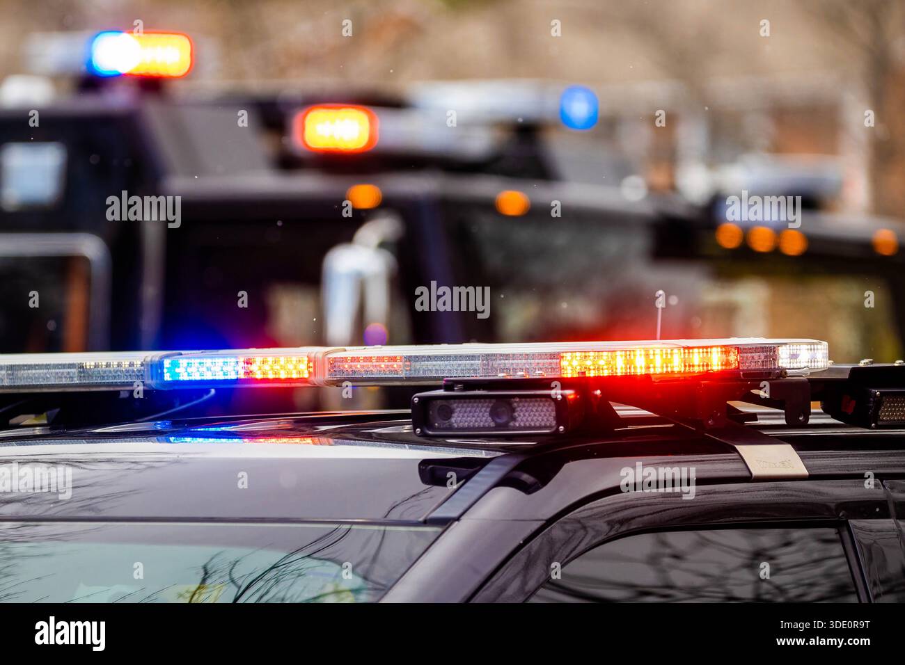 Close up blue lights police hi-res stock photography and images - Alamy