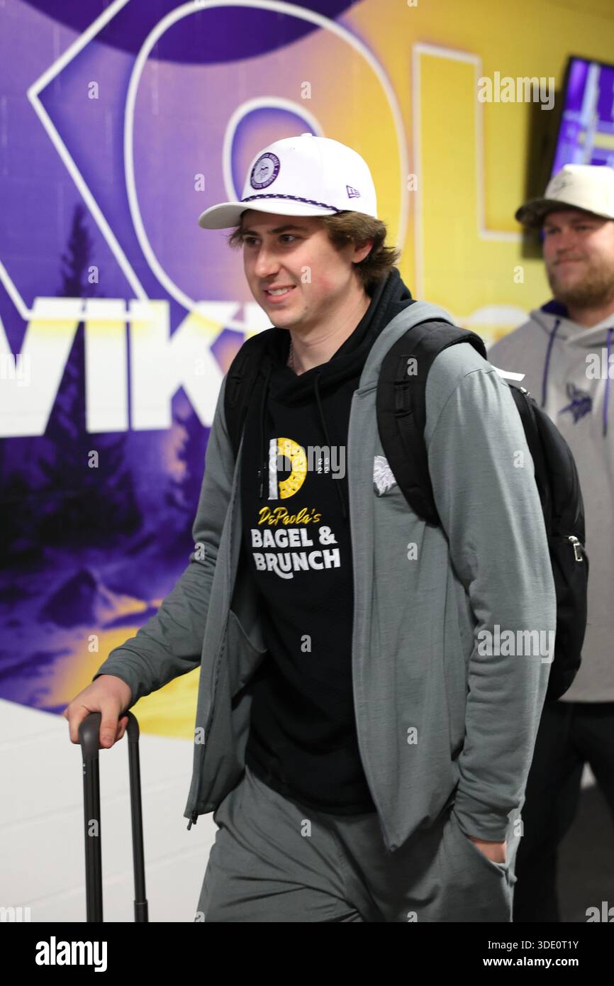 Minnesota Vikings place kicker Will Reichard arrives at U.S. Bank ...