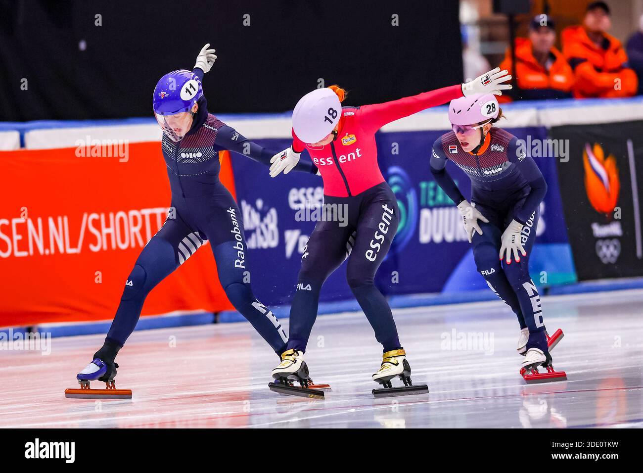 Michelle Velzeboer, Suzanne Schulting, Zoe Florence Deltrap competing ...