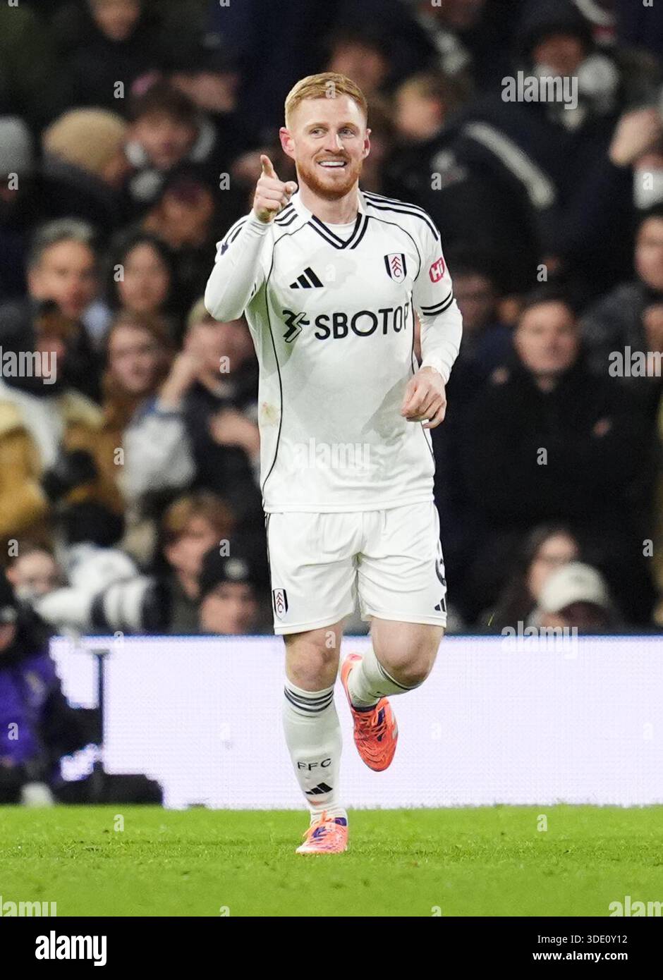 Fulham's Harrison Reed celebrates scoring their side's second goal of ...