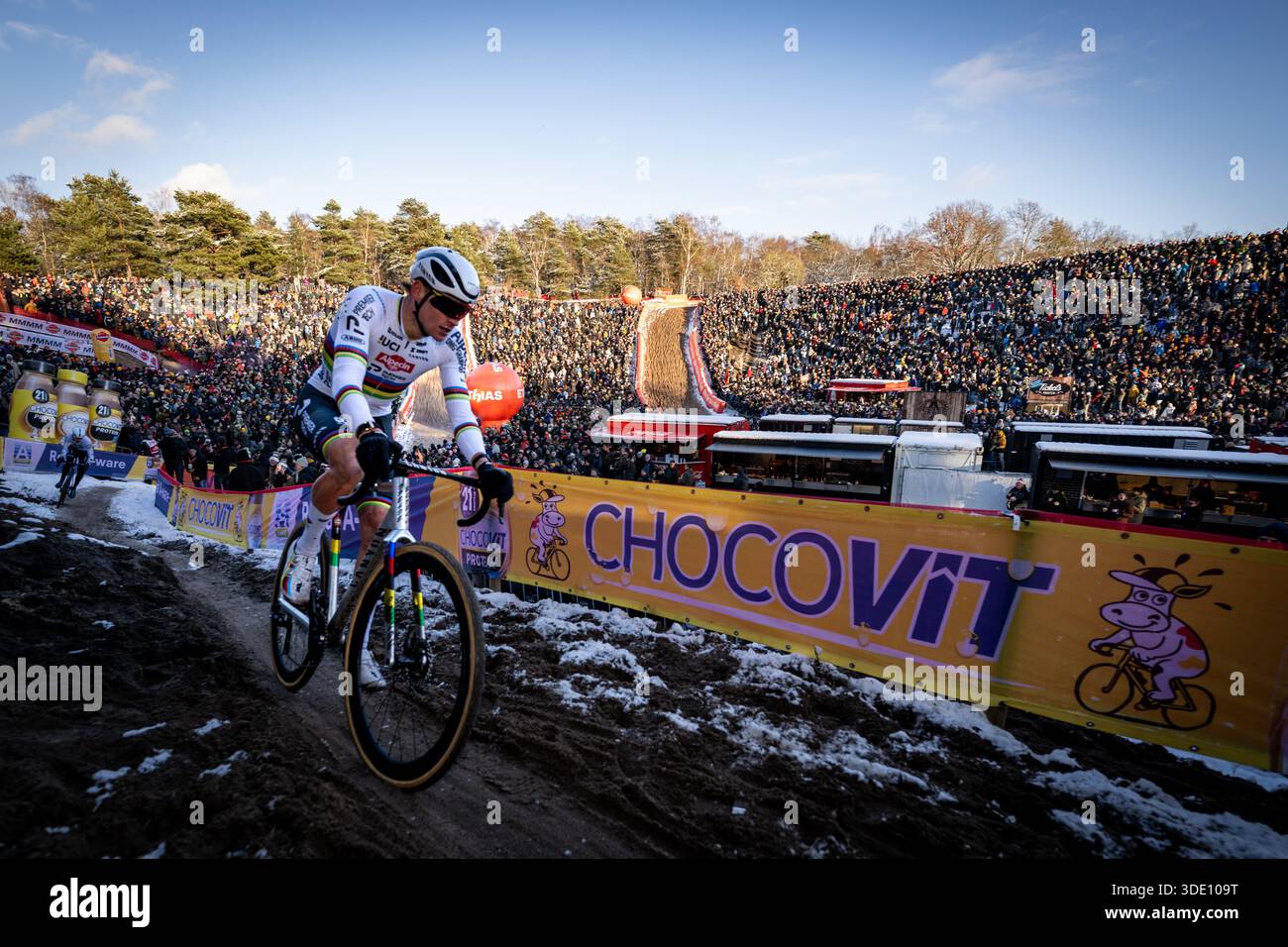 Dutch Mathieu Van Der Poel pictured in action during the men's elite ...