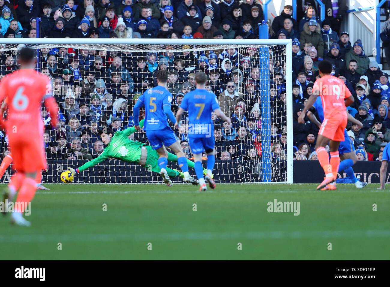 Birmingham, UK, 4th January 2026. Ellis Reco Simms of Coventry shot at ...