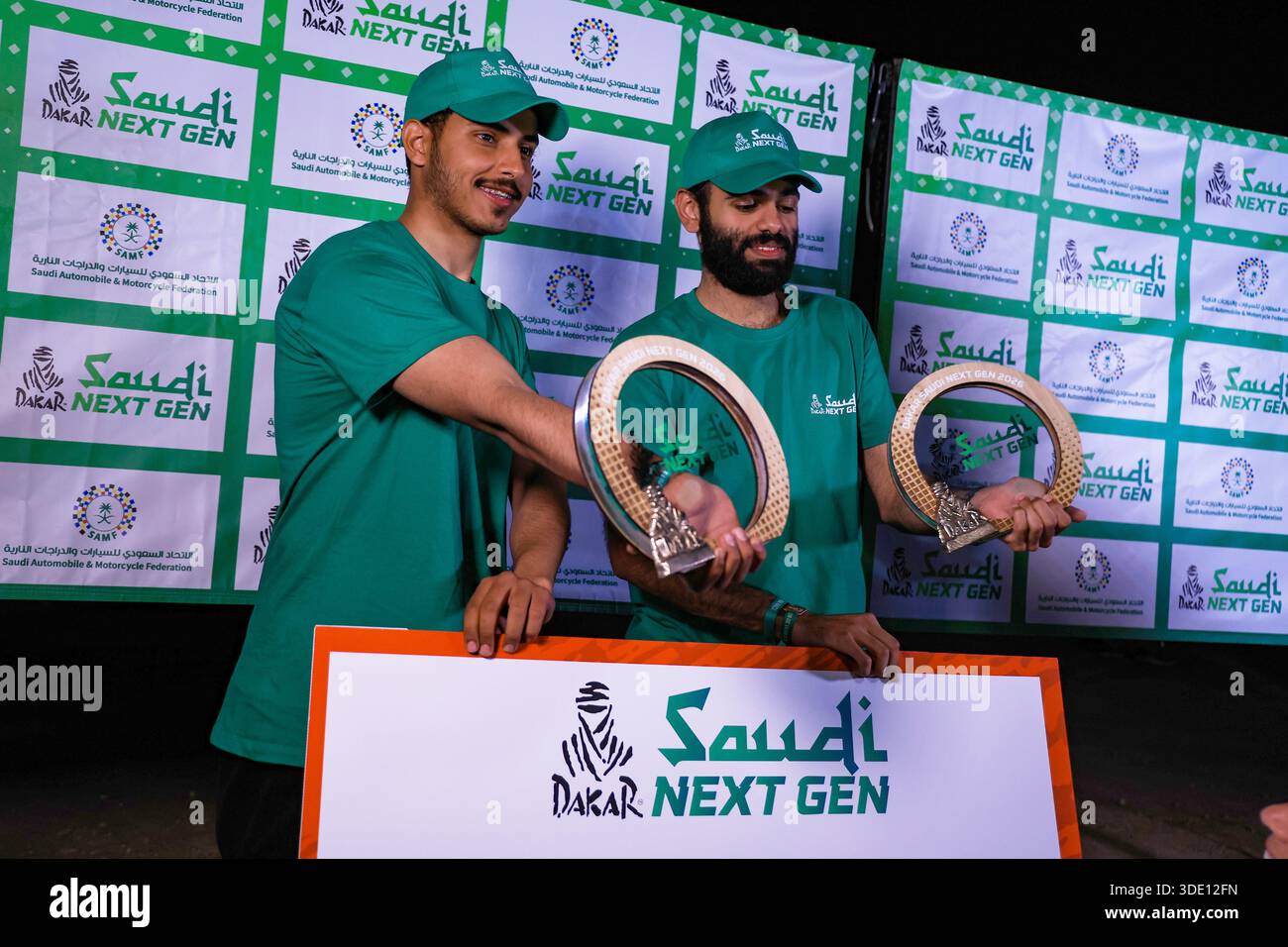 Saudi Next Gen podium during the Stage 1 of the Dakar 2026, on January ...