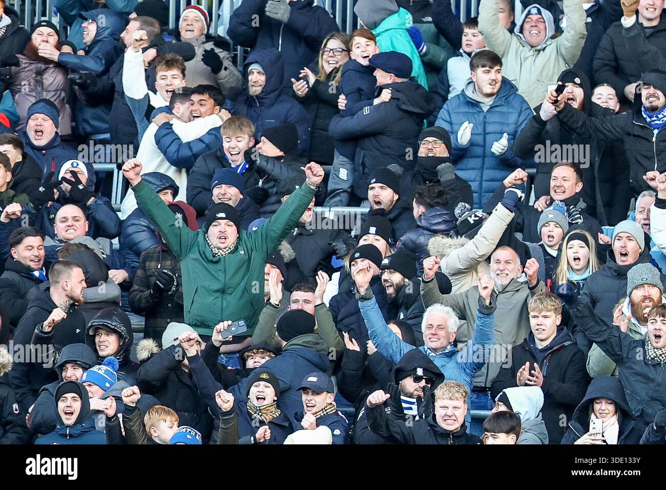 Birmingham City supporters celebrate the win during the Sky Bet ...
