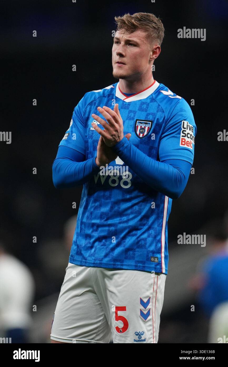 Daniel Ballard of Sunderland at full time during the Premier League ...