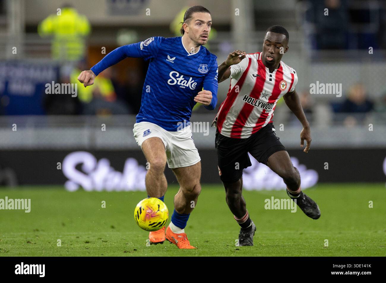 Jack Grealish #18 of Everton F.C. in action during the Premier League ...