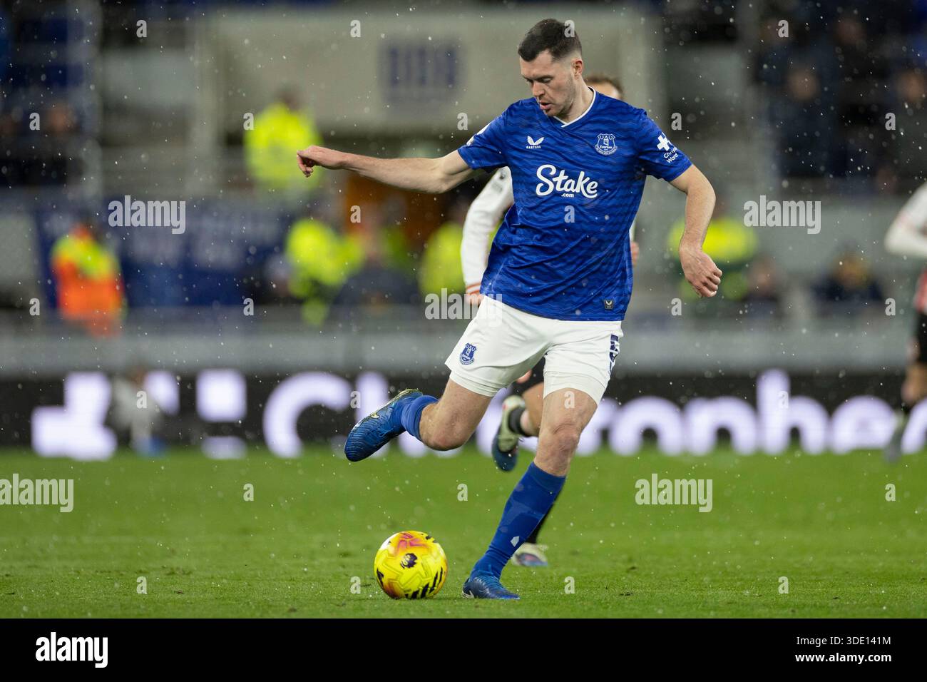 Michael Keane #5 of Everton F.C. during the Premier League match ...