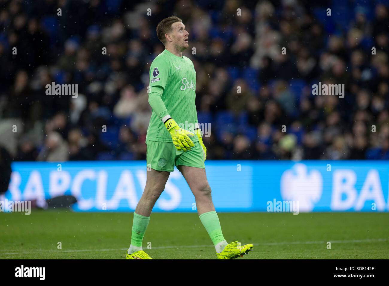 Jordan Pickford #1 of Everton F.C. during the Premier League match ...