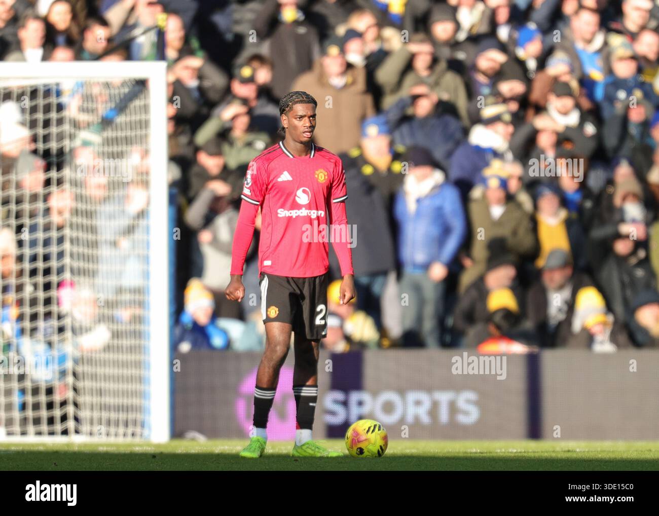 Ayden Heaven of Manchester United during the Premier League match Leeds ...