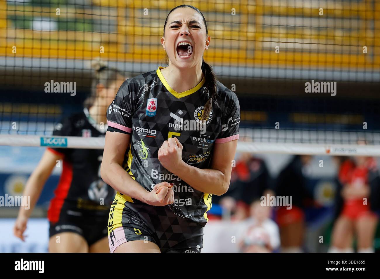 Francesca Michieletto #5 of Valsabbina Millenium Brescia celebrates ...