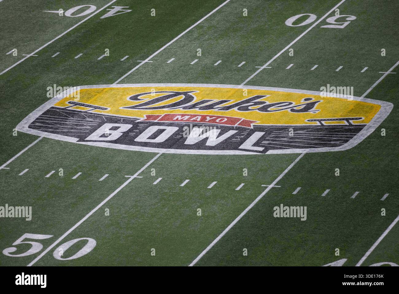 Center field logo from the Duke's Mayo Bowl NCAA college football game ...