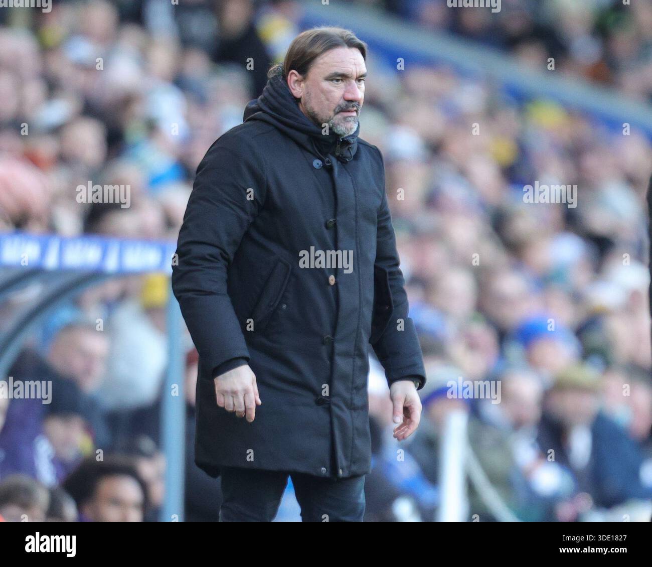 Daniel Farke manager of Leeds United during the Premier League match ...